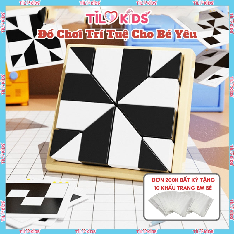 Đồ chơi ghép hình thông minh khối ẩn hiding block TILO KIDS, câu đố ...