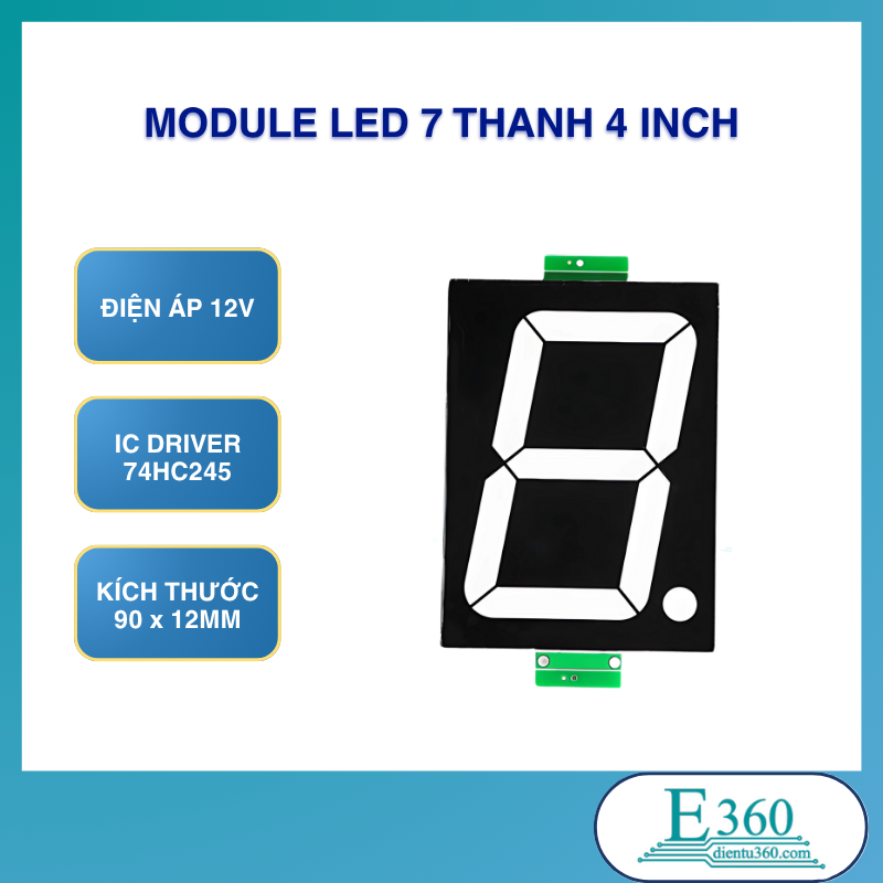 Module LED 7 Thanh 4 Inch (Led 9x12cm) - Sáng Đỏ | Shopee Việt Nam