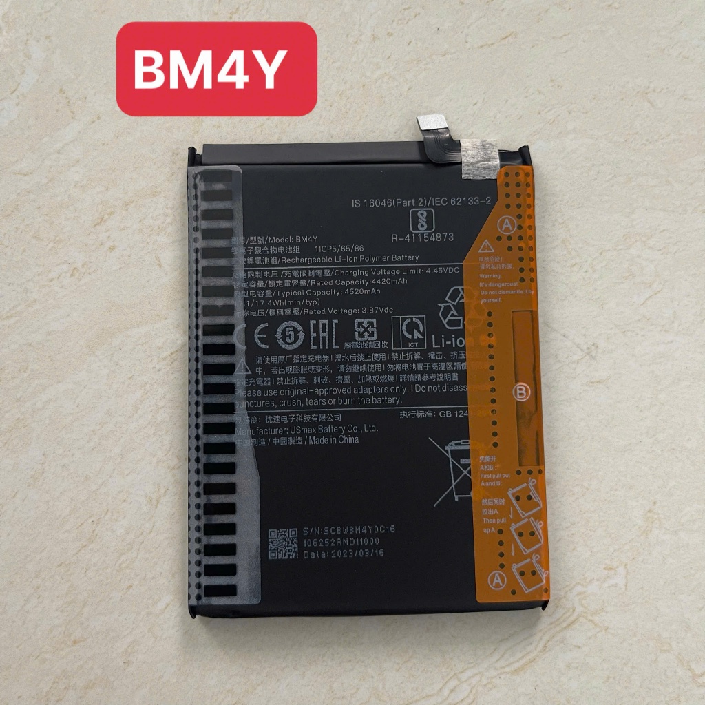 pin xiaomi redmi K40 redmi K40 pro / poco F3 / F3 pro mã BM4Y 4520mah ...
