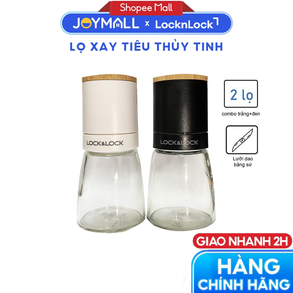Lọ xay tiêu thủy tinh LocknLock CKO115S2 140ml, CKO116IVY - Hàng chính ...