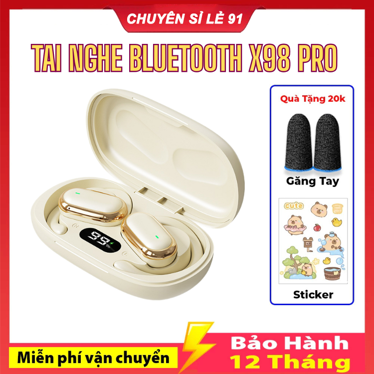 Tai Nghe Bluetooth X98 / F9 Màn hình Led Sạc Type- C âm thanh hay chống ...
