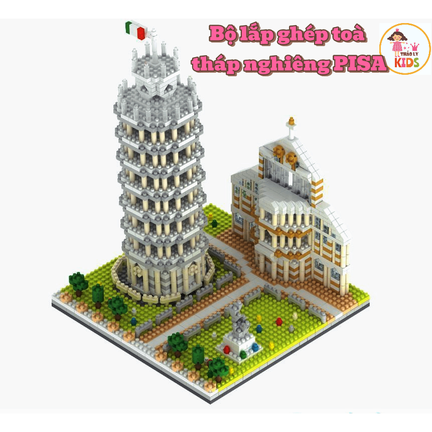 Đồ chơi lắp ghép các biểu tượng kiến trúc thế giới bảo tàng louvre tháp ...