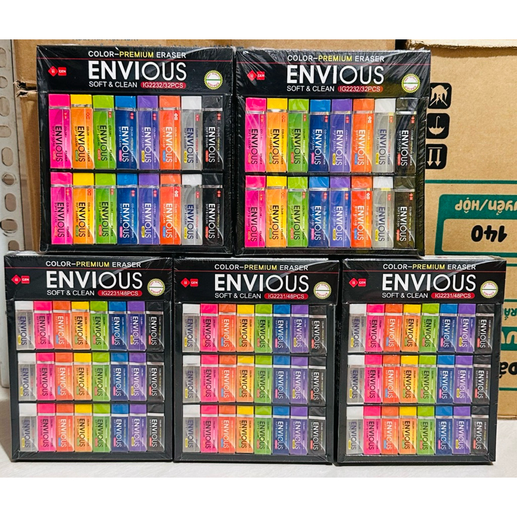 1 Hộp Tẩy ENVIOUS 2231, 2232 Nhiều Màu(2231 có 48 viên bé ,2232 có 32 ...
