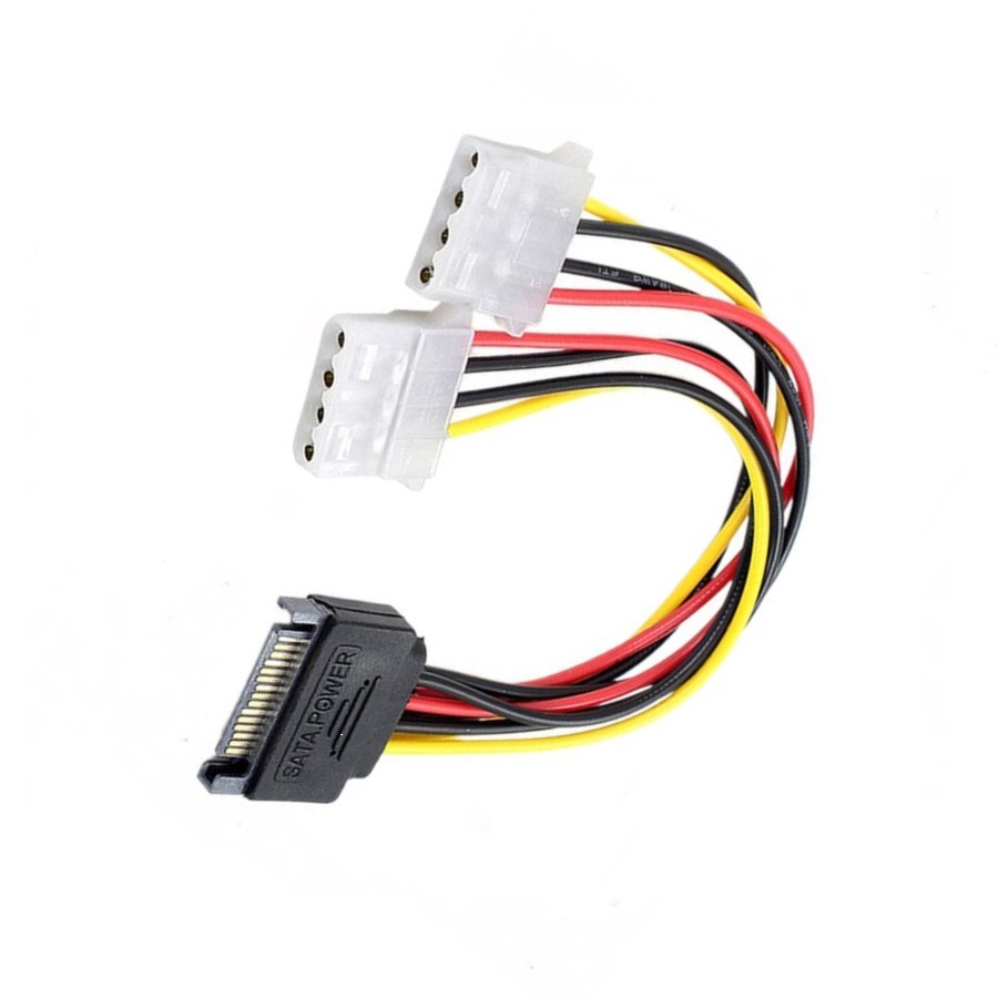 c13 - Cáp chia nguồn SATA ra 2 ATA IDE 4PIN cho HDD/DVD 20Cm (Sata ra 2 ...