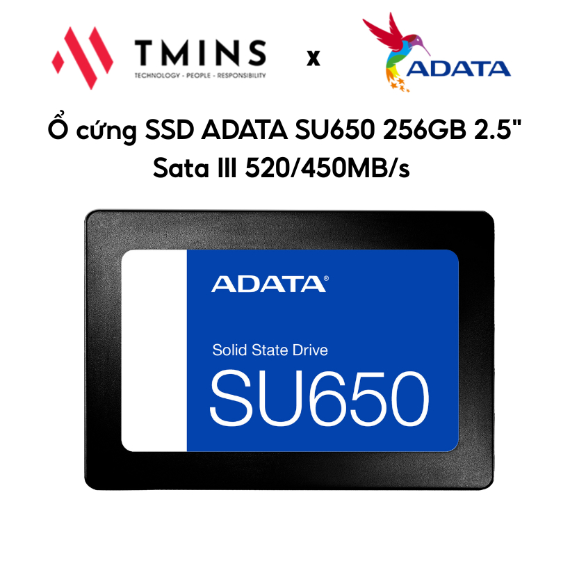 Ổ cứng SSD ADATA SU650 256GB, 512GB 2.5" Sata III 520/450MB/s - Hàng ...
