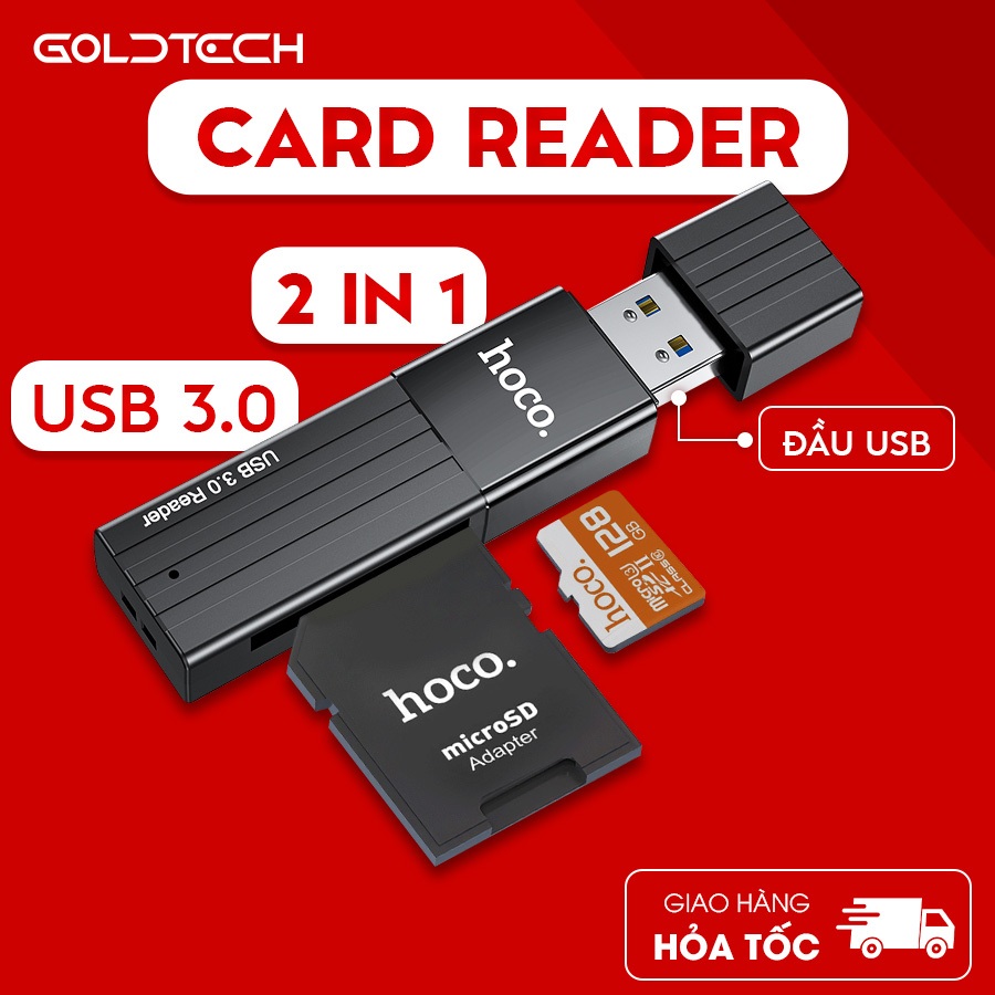 Đầu đọc thẻ nhớ HOCO HB20 Card reader USB 3.0 SD TD cho Máy tính Macbook Tablet | Shopee Việt Nam