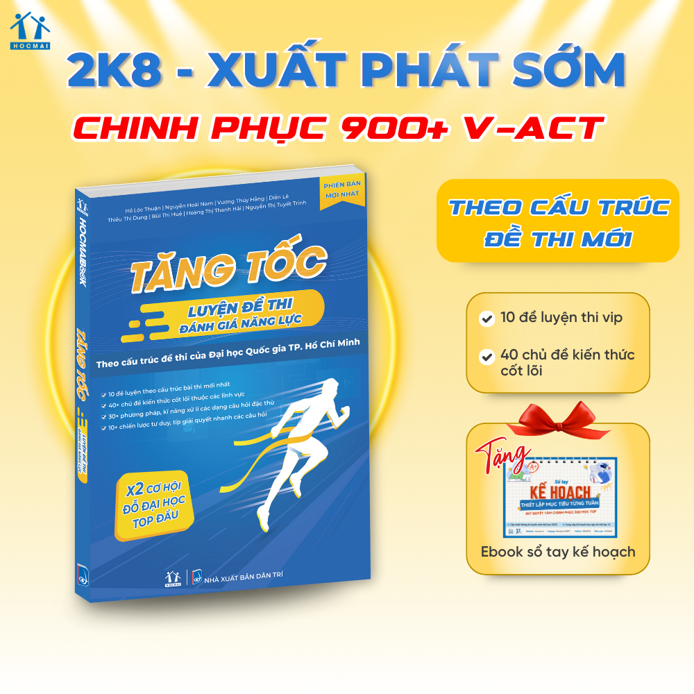 [V-ACT 2026] Sách Tăng tốc luyện đề thi Đánh giá năng lực ĐHQGTPHCM ...