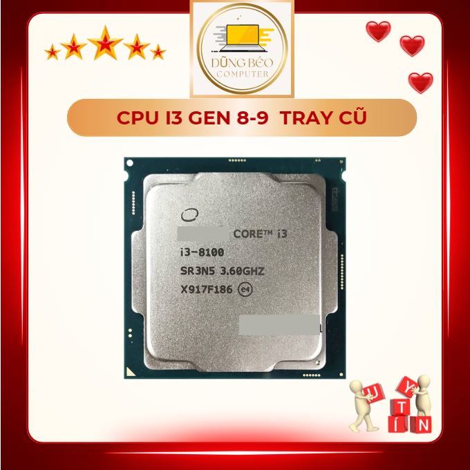 Hàng Sẵn CPU - Bộ vi xử lýCPU Intel Core i3-8100 (3.6Ghz/ 4 nhân 4 luồng/ 1151v2-CoffeeLake/ 6MB ...
