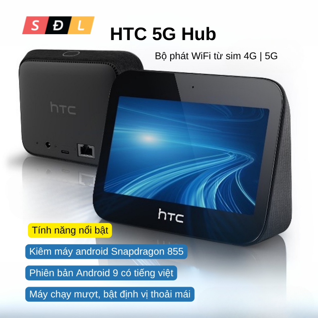 Bộ Phát WiFi 4G/5G HTC 5G Hub kiêm máy android Snapdragon 855 | Shopee Việt Nam