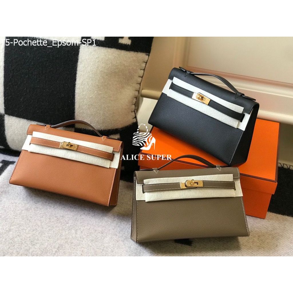 Hm KELLY Pochette Super1 [13 MÀU] Size 22cm, da Epsom - Túi xách nữ da ...