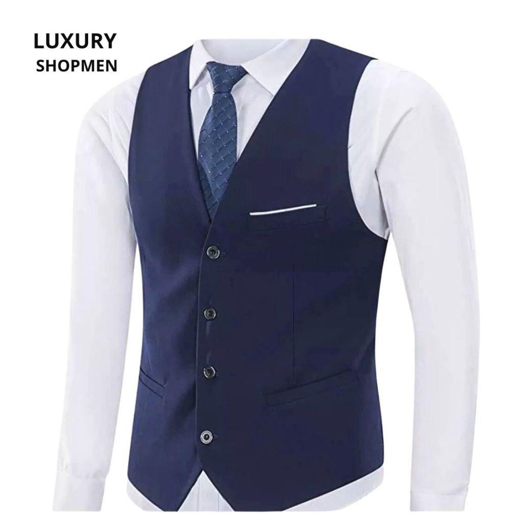 Áo Gile Vest Nam Luxuryshopmen Chất Vải Chéo 81 Có,Áo Gile Nam 5 Cúc ...