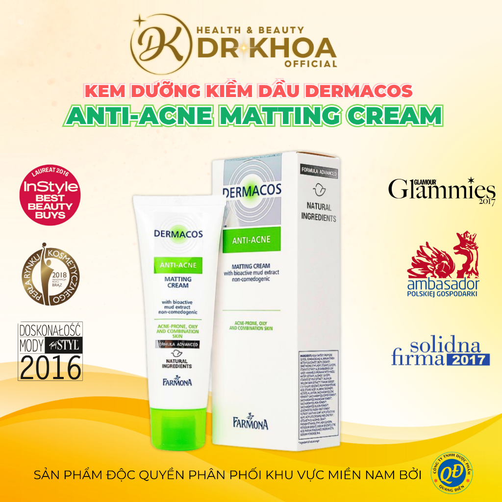 Kem Dưỡng Dermacos Farmona Matting Cream Dành Cho Da Dầu Mụn 50ML Dr ...
