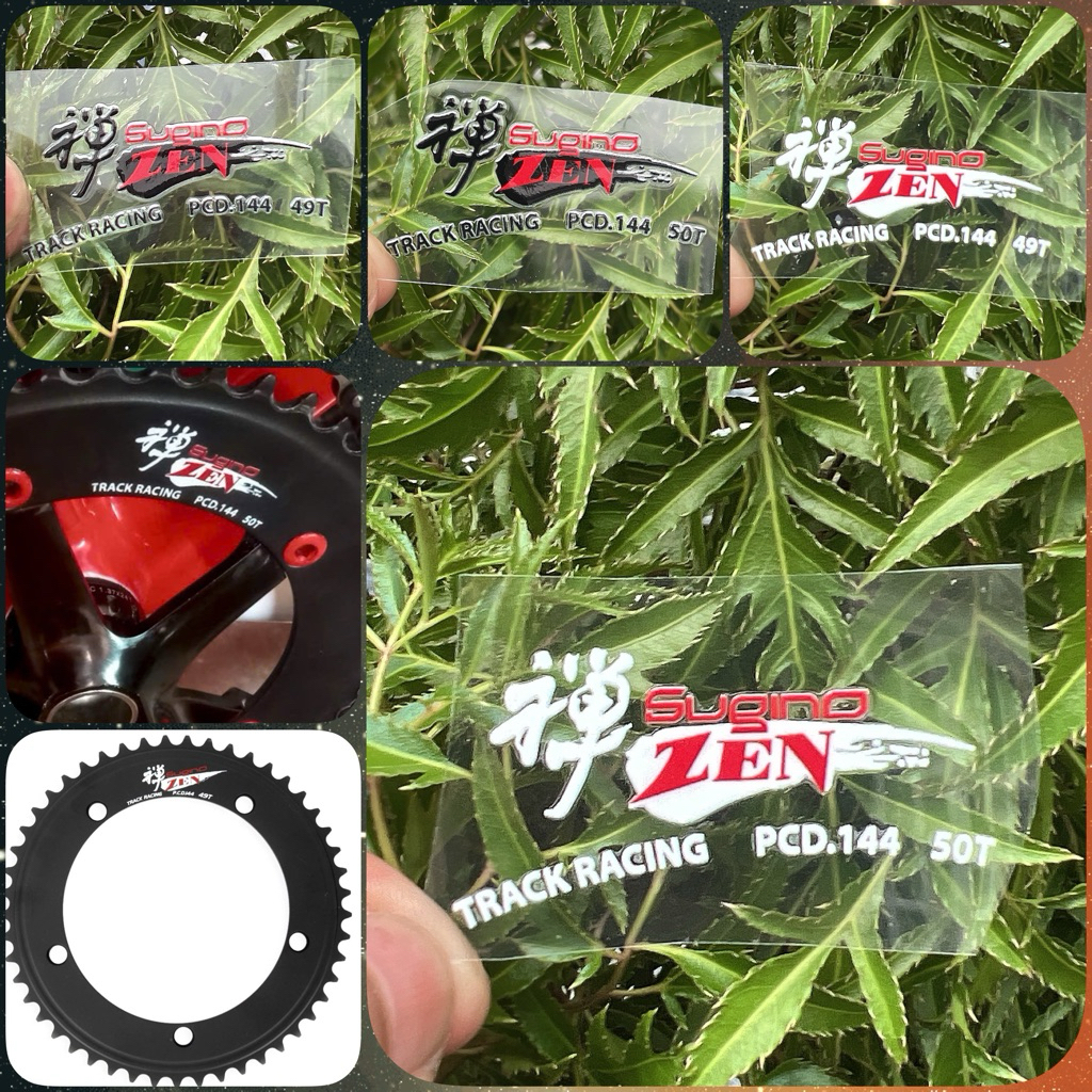 tem dán đĩa sugino zen 49T,50T ,in nhiệt vft siêu mỏng - siêu bám dính ...