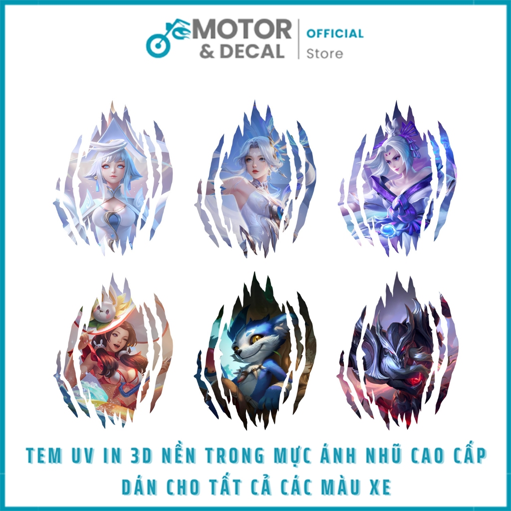 Tem Dán Xe , Sticker Liên Quân Mobile Trang Trí Xe Điện , Xe Máy ...