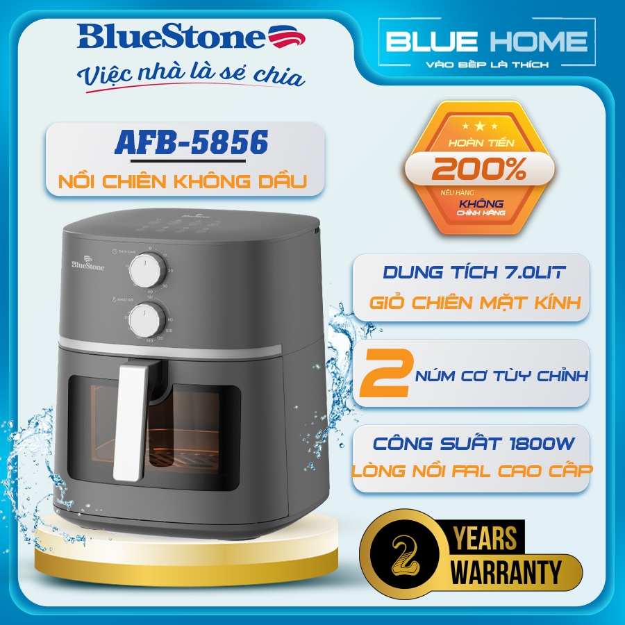 Nồi Chiên Không Dầu Bluestone AFB-5856, 1800W-7.0Lit, Giỏ Chiên Kính ...