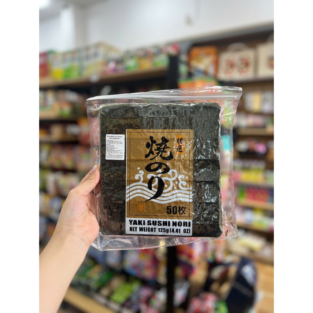 Rong biển cuộn sushi Nhật Bản Yaki Sushi Nori (50 lá) Yaki Sushi Nori ...