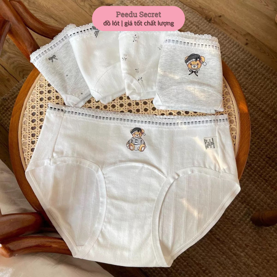 Quần lót nữ cotton gấu dễ thương nhẹ nhàng cute Peedu Secret QL 45 ...