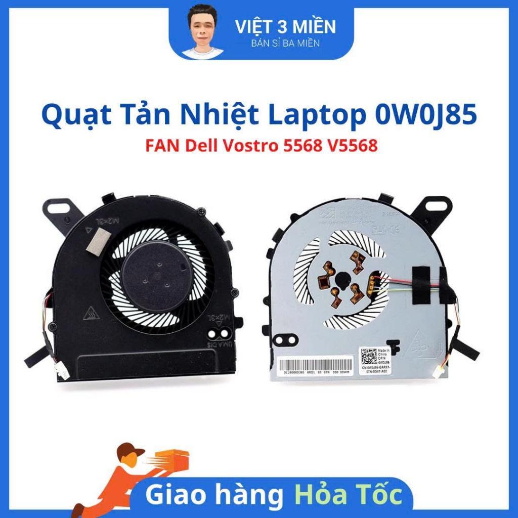 FAN Quạt Tản Nhiệt Laptop Dell Vostro 14 5468 5568 Inspiron 15 7560 ...