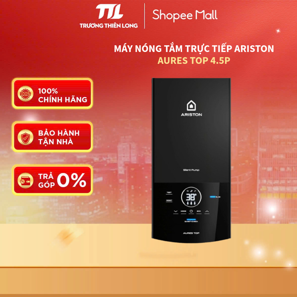 [VC 10%] AURES TOP 4.5P - Máy Nước Nóng Ariston 4500W AURES TOP 4.5P ...