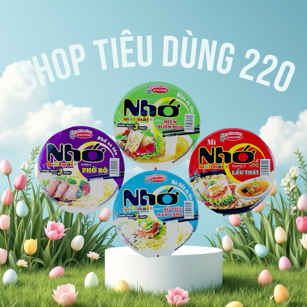 Combo 6 Tô Mì Nhớ Mãi Mãi Acecook Miến Phở Hủ Tiếu | Shopee Việt Nam