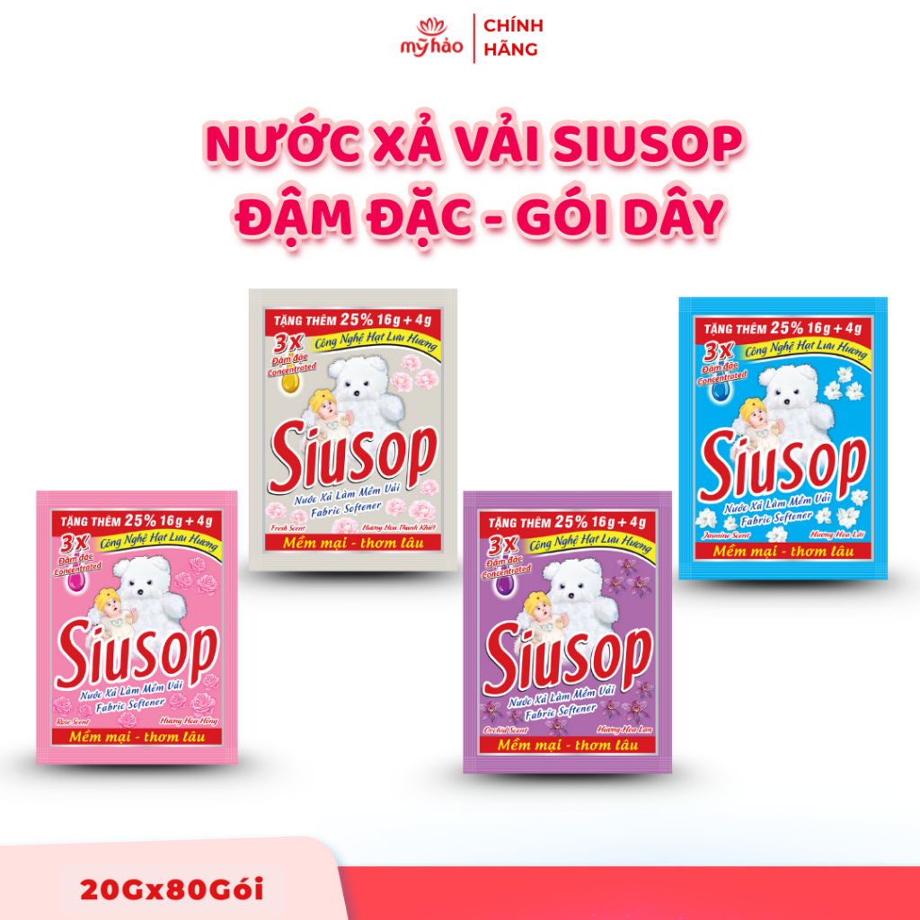 Nước Xả Vải SiuSop 3X Đậm Đặc Dây - 20g x 80 gói | Shopee Việt Nam