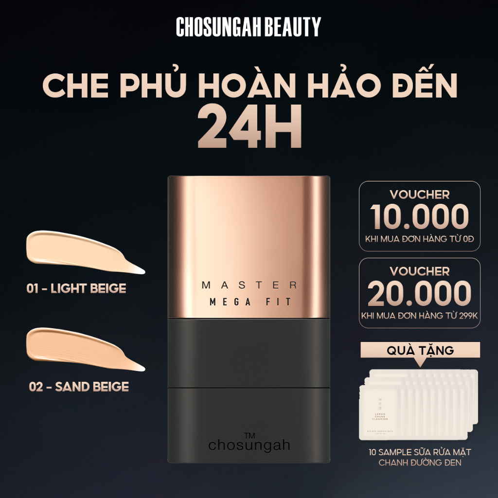 [DA SÁNG] Kem Nền Dạng Thỏi Bền Màu CHOSUNGAH Master Megafit Stick ...