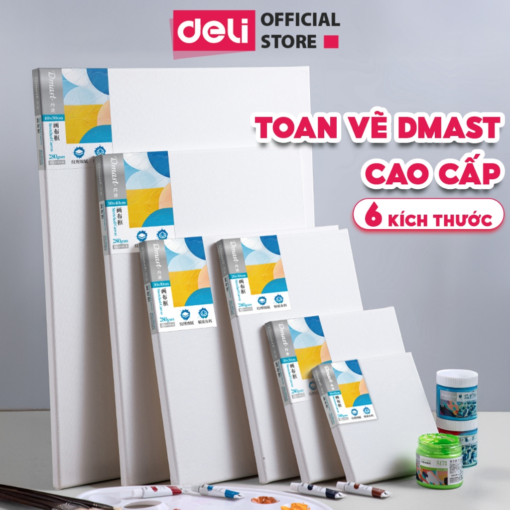 [HỌA CỤ DELI] Khung Tranh Vải Canvas Dmast Deli Toan Vẽ Tranh Sơn Dầu ...