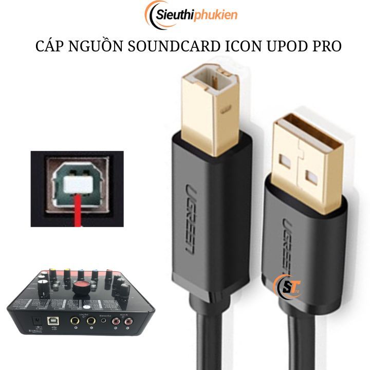 Dây USB lấy nguồn cấp nhạc cho Soundcard Icon Upod Pro xịn, cáp nguồn ...