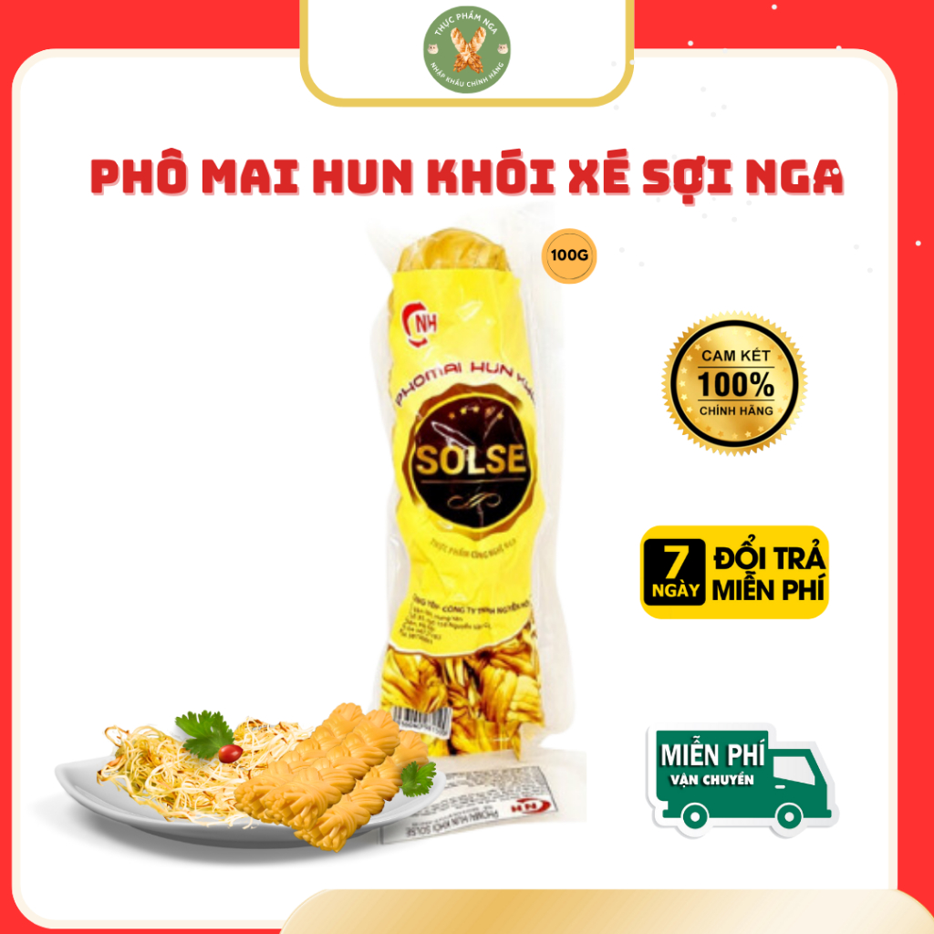 [HỎA TỐC] - Phô mai hun khói SOLSE, phomai xông khói xé sợi Nga ăn vặt ...