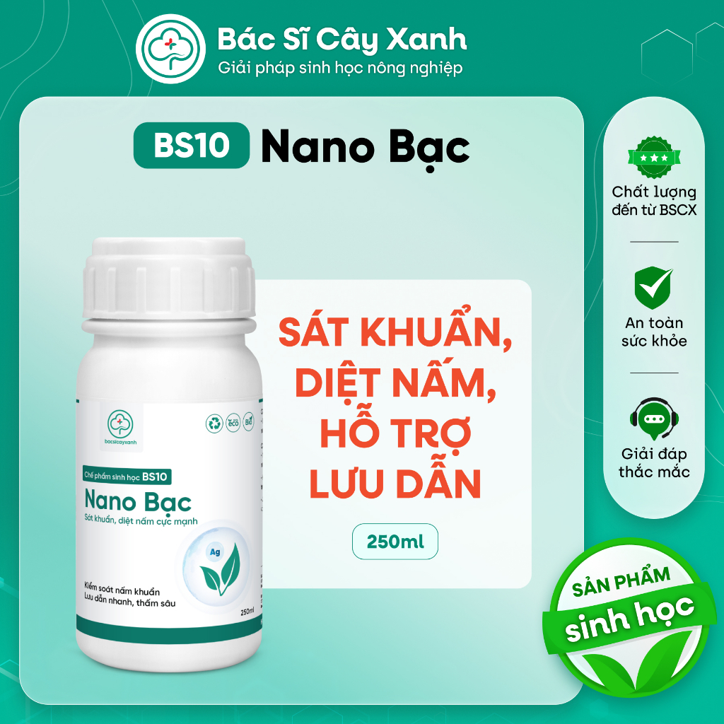 Chế Phẩm Sát Khuẩn Diệt Nấm Bệnh Cây Trồng BS10 Nano Bạc 250ml - Bác Sĩ Cây Xanh | Shopee Việt Nam
