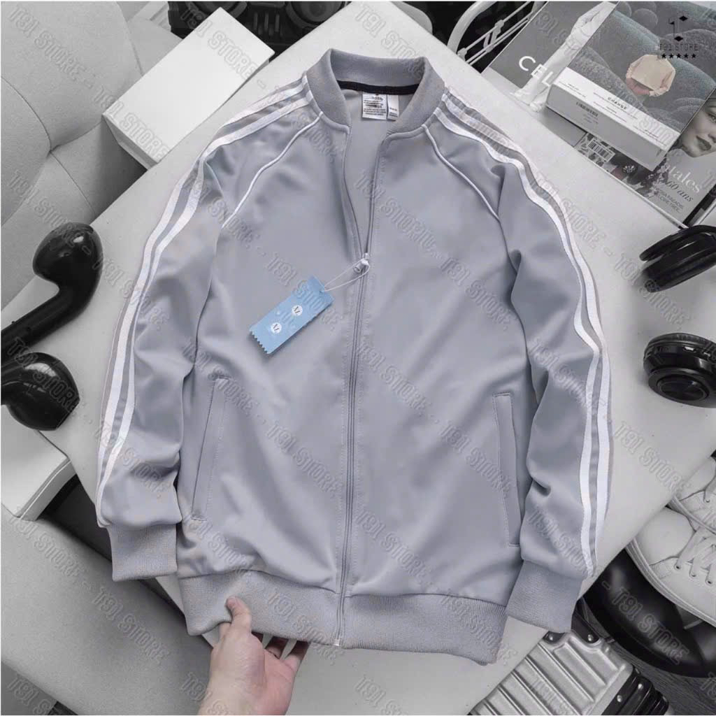 ÁO KHOÁC THỂ THAO NAM CỔ BOMBER - ÁO THỂ THAO NAM 3 SỌC VẢI UMI KHÔNG ...