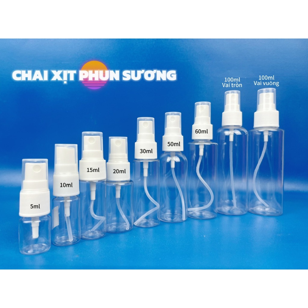 Chai Chiết Mỹ Phẩm 5ml/10ml/15ml/30ml/50ml/100ml/250ml Chai Xịt Phun Sương, Xịt Khoáng | Shopee ...