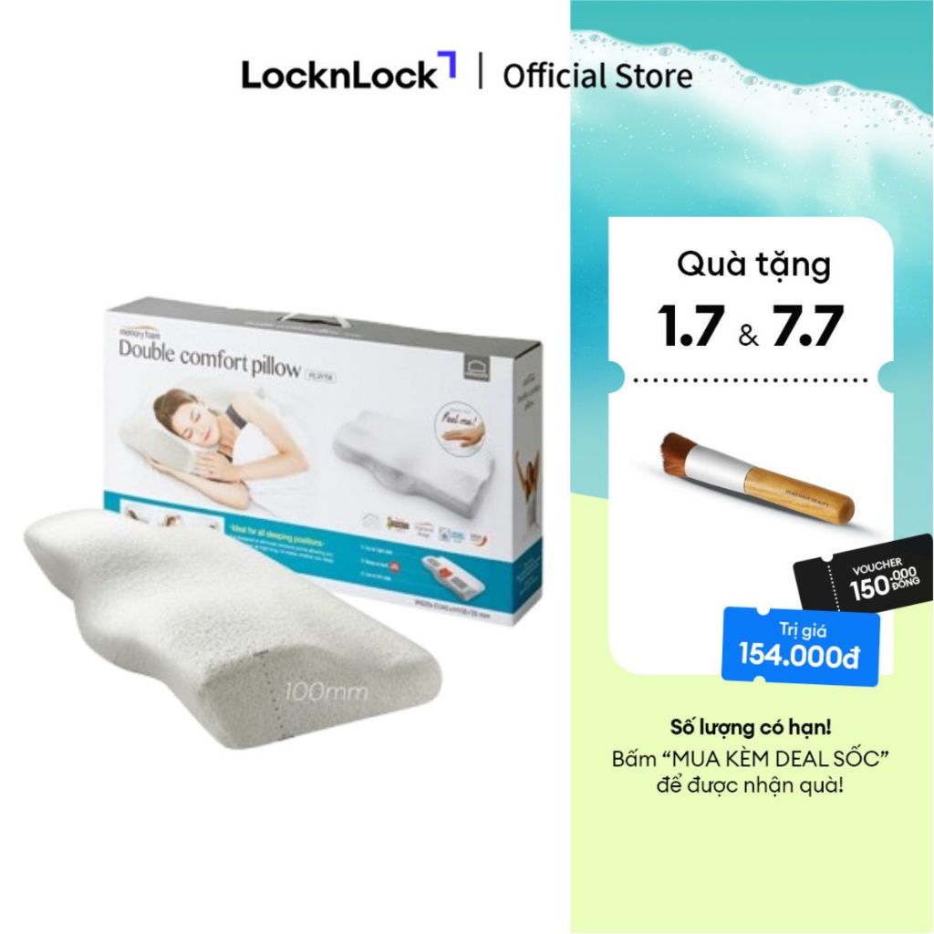 Gối Memory Foam 50D Lock & Lock HLW114 | Shopee Việt Nam