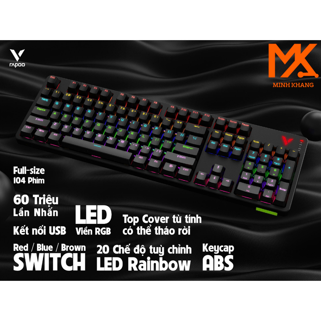 { Rapoo Chính Hãng}Rapoo V500pro-V2 Bàn Phím Cơ Gaming Đèn Nền Đa Sắc ...