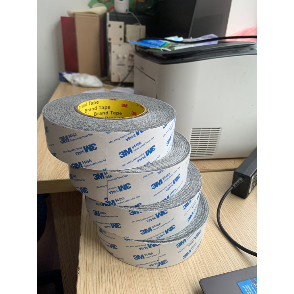 Băng keo 2 mặt chịu nhiệt dán đa năng 3M-9448A ( Cuộn 3cm x 50m, keo đen ) | Shopee Việt Nam