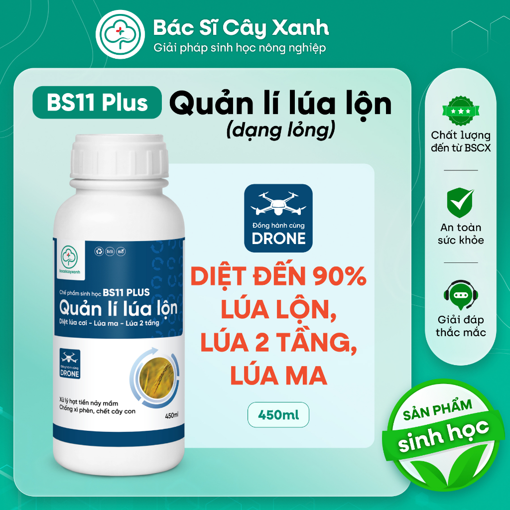 BS11 Plus Quản Lí Lúa Lộn 450ml Dạng Lỏng - Diệt Lúa Lộn Lúa Cỏ Lúa Ma ...
