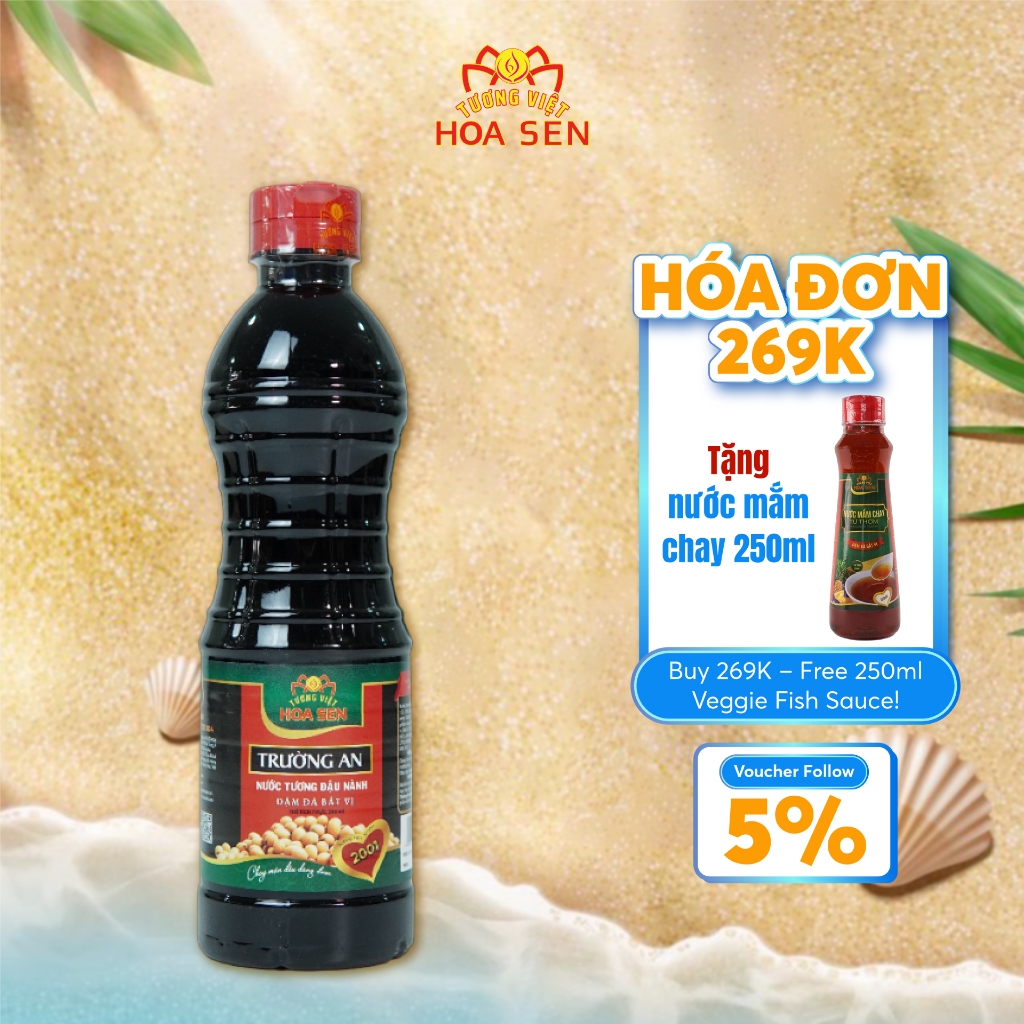 Nước tương Trường An chai 500ml - Combo 10 chai- Tương Việt Hoa Sen ...