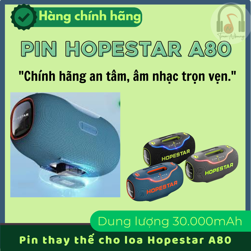 Pin LOA Hopestar A80 Chính Hãng - Pin Sạc Thay Thế Loa Bluetooth 30000mAh - Kéo Dài Thời Gian ...