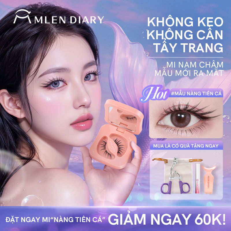 【Mua 1 tặng 4】Mi Giả Nam Châm MLEN DIARY Lông Mi Giả Từ Tính An Toàn Có ...