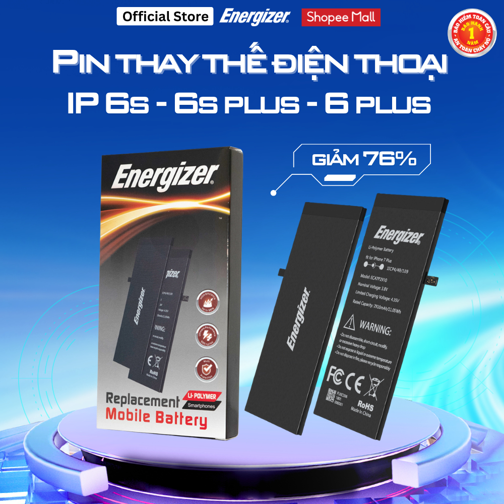 Pin thay thế điện thoại iP dung lượng cao Energizer - iP6/ 6iPs/ iP6 ...