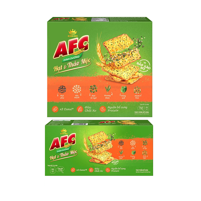 Bánh Cracker AFC Dinh Dưỡng Hạt & Thảo Mộc Vị Bắp Xào Bơ | Shopee Việt Nam