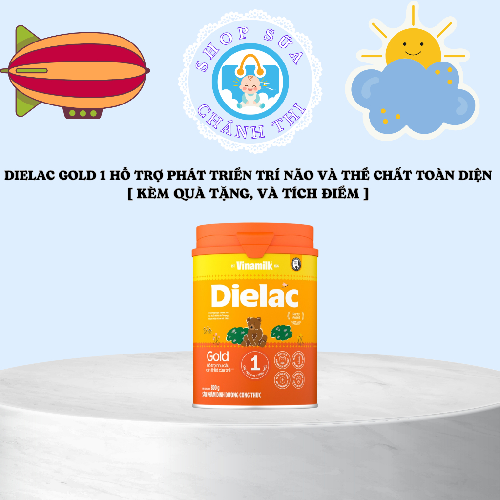 Dielac Alpha Gold 1, Lon Sữa Dielac Alpha Gold 1 Hỗ Trợ Tiêu Hóa ( 800/400g ) [Kèm Quà Tặng ...