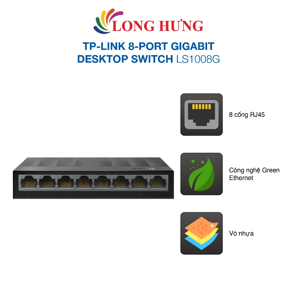 Switch TP-Link 8-Port Gigabit Desktop Switch LS1008G - Hàng chính hãng ...