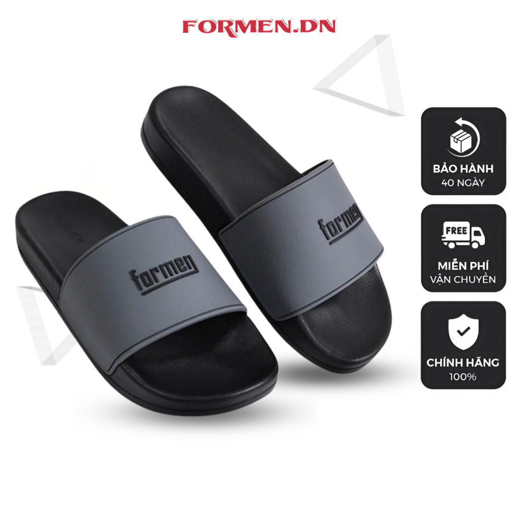 Dép quai ngang FM Sliper formen unisex ( chữ dập nổi ) | Shopee Việt Nam