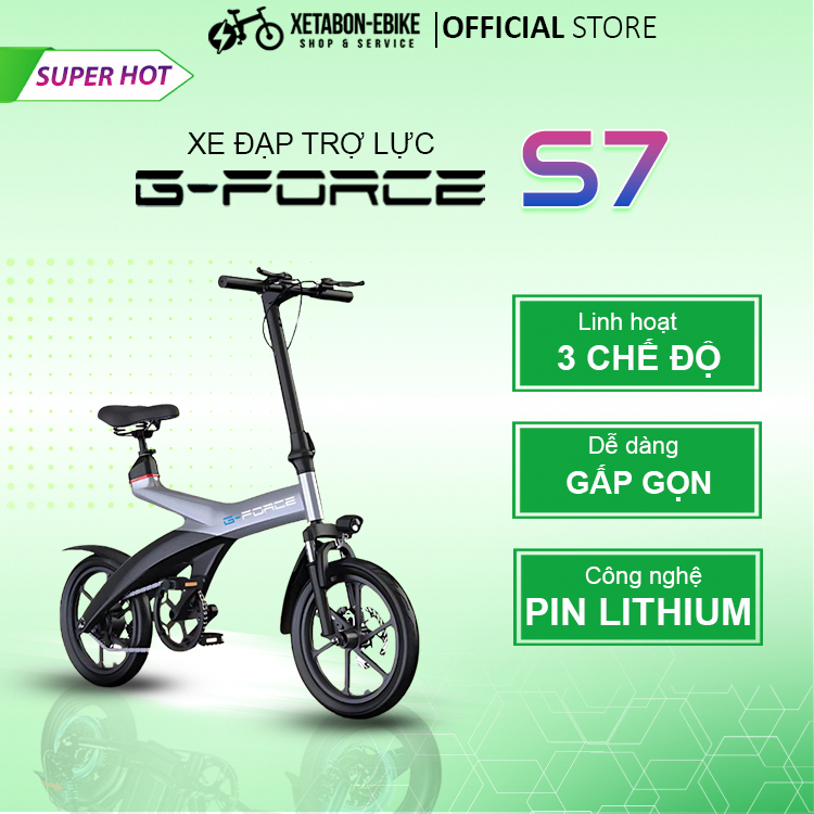 Xe đạp điện trợ lực G-Force S7 gấp gọn bỏ cốp. Xe điện thông minh 3 chế ...