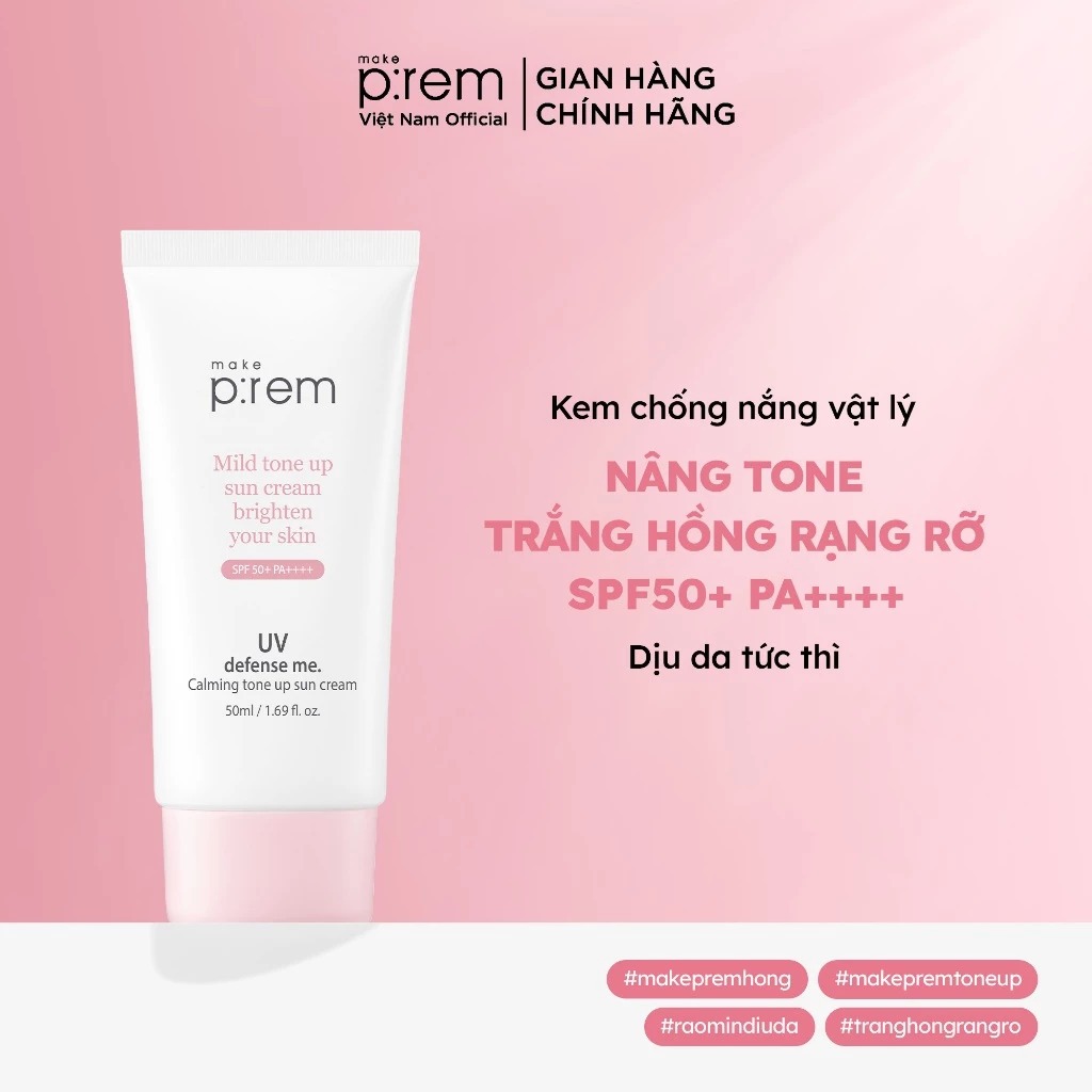Kem Chống Nắng Vật Lý Make Prem UV Sun Cream Make P:rem SPF 50+ PA ...