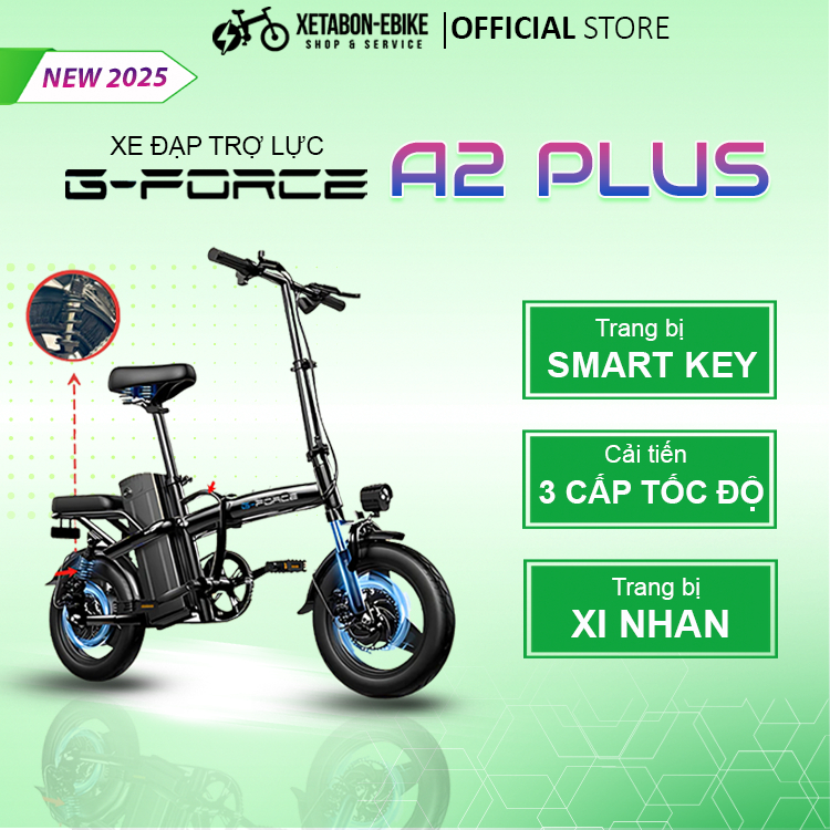 Xe đạp điện trợ lực gấp gọn G-Force A2 PLUS. Xe điện gấp gọn trang bị ...