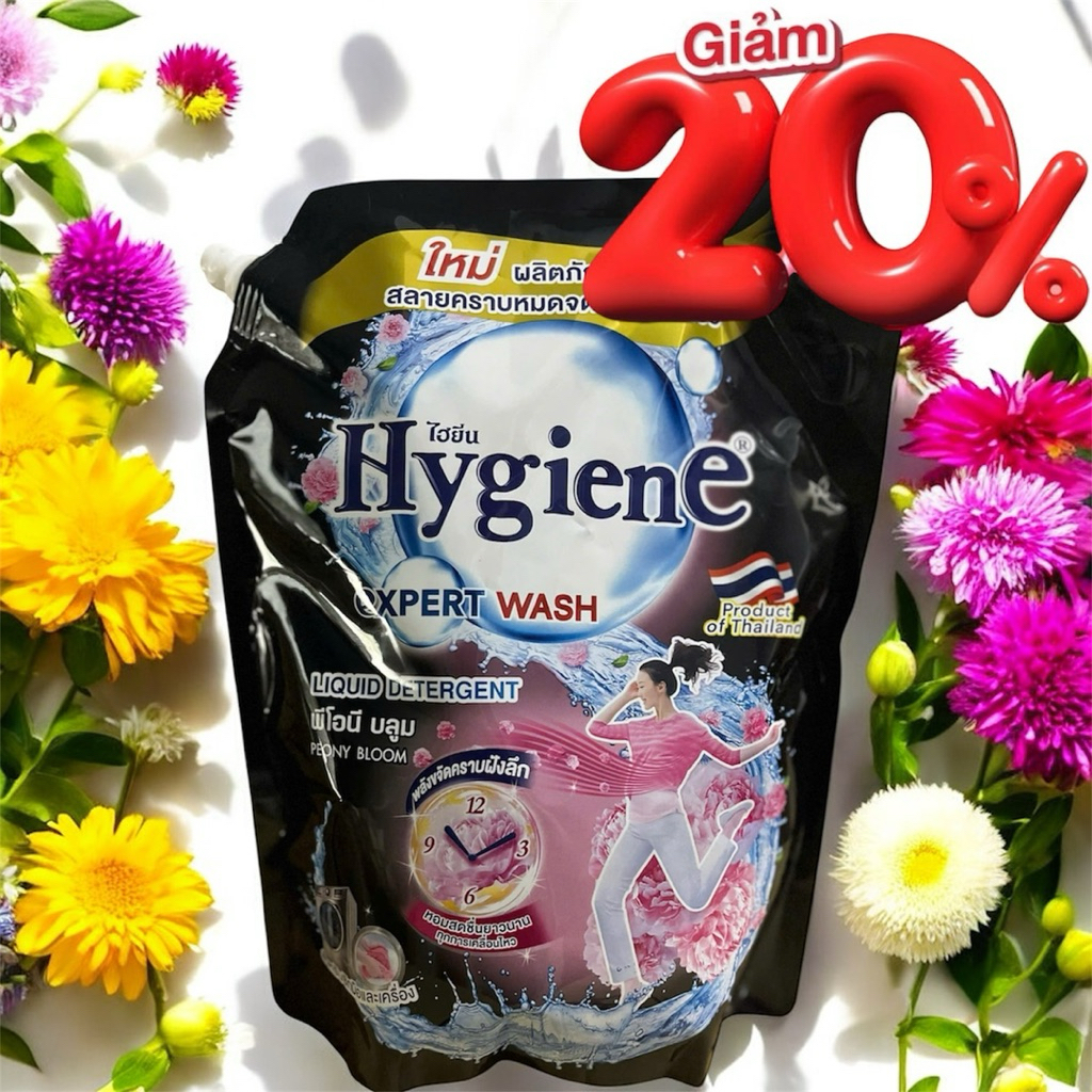 Nước Giặt “ Hygiene “ Thái Lan Túi 1800ml Hương Hoa Mẫu Đơn Thơm Ngát | Shopee Việt Nam