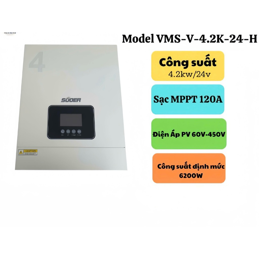 Biến tần năng lượng mặt trời 4200W - 24V-MSP: VMS-V-4.2K-24-H | Shopee ...