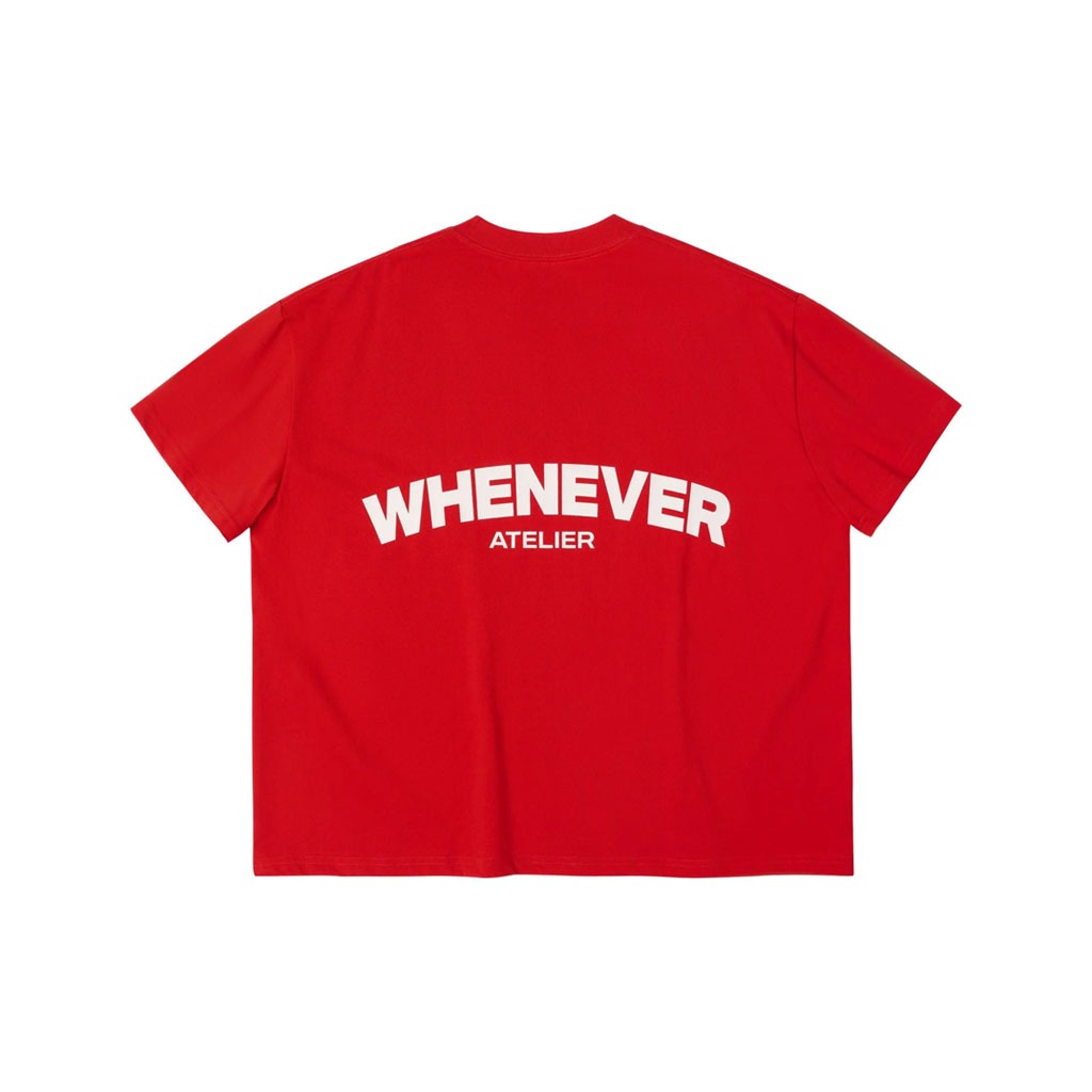 "WHENEVER" Áo Thun Whenever Atelier Logo Oversize Form Boxy Unisex ...
